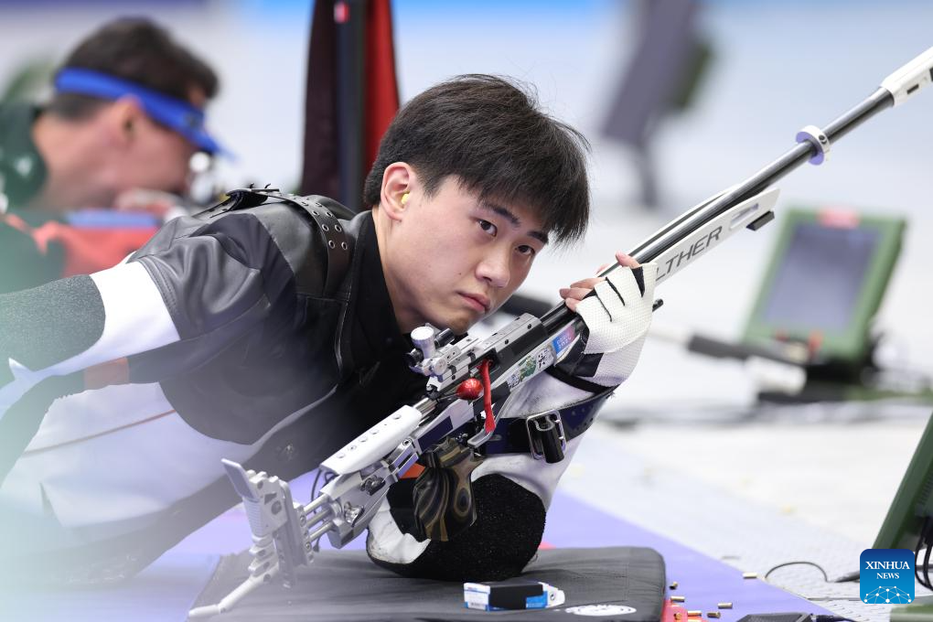 China's Liu Yukun wins men's 50m rifle 3 positions gold at Paris Olympics-Xinhua
