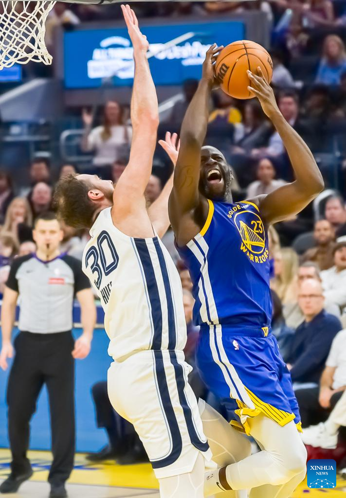 NBA: Golden State Warriors vs. Memphis Grizzlies-Xinhua