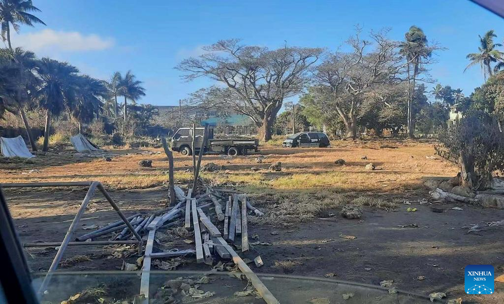 Aftermath of volcanic eruption and tsunami in Tonga-Xinhua