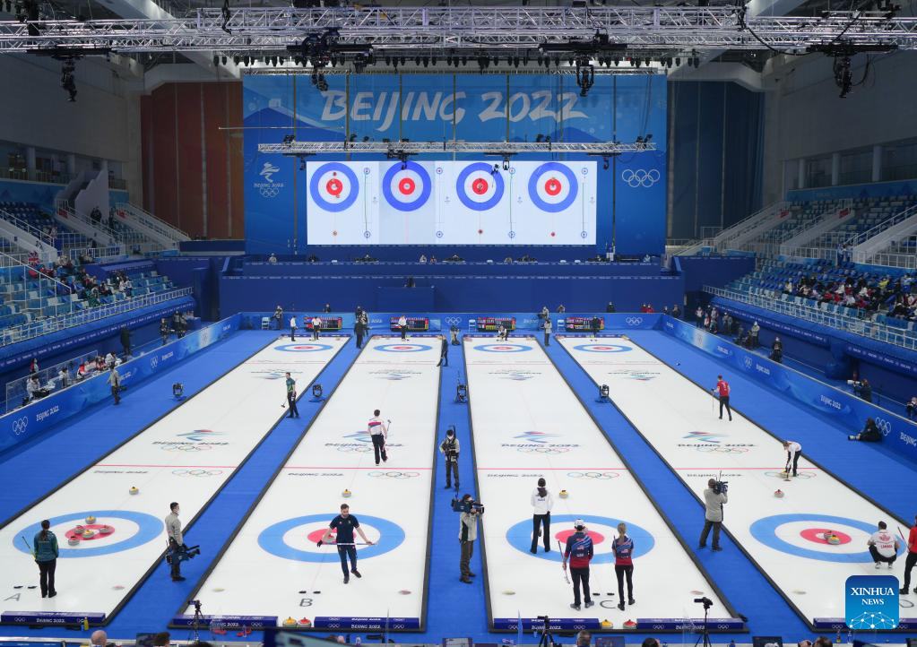 Highlights of Beijing 2022: curling mixed doubles round robin event-Xinhua