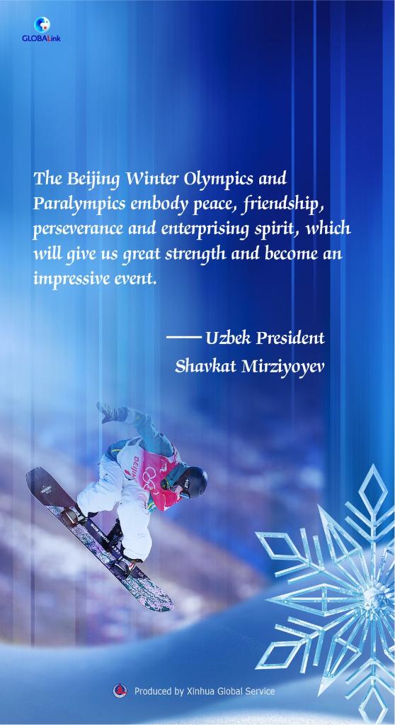 Posters: World leaders wish Beijing Winter Olympics, Paralympics ...