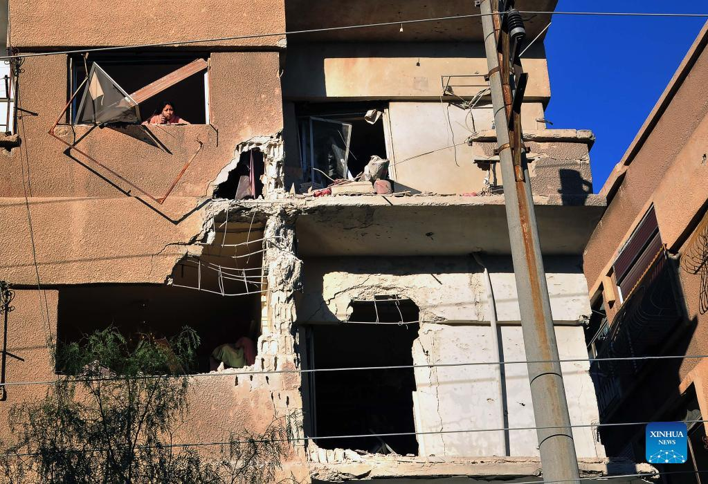 Aftermath of Israeli strikes targeting military sites in Damascus-Xinhua