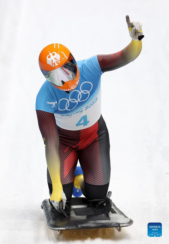 Grotheer wins men's skeleton gold at Beijing 2022-Xinhua