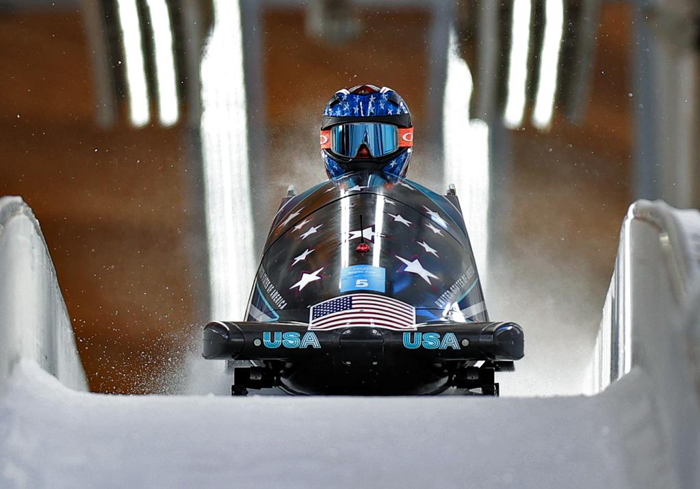 Medalists of women's monobob at Beijing 2022-Xinhua