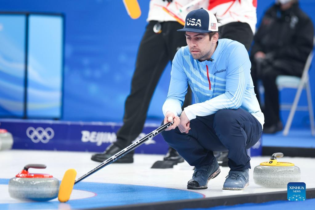 Highlights of curling men's round robin session 9-Xinhua