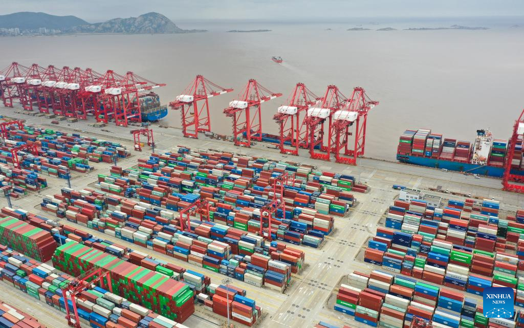 View of Shanghai's Yangshan Port-Xinhua