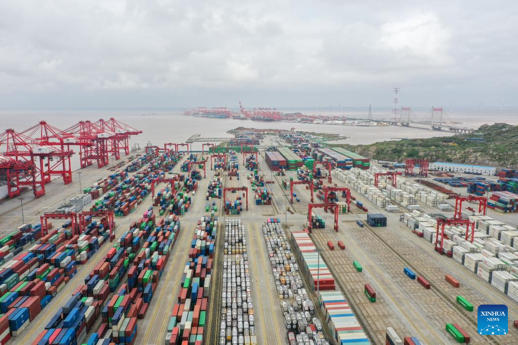 View of Shanghai's Yangshan Port-Xinhua