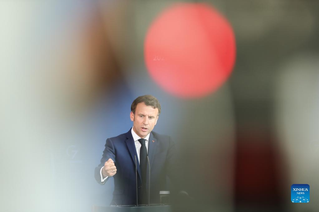 Macron visits Berlin on first foreign trip after re-election-Xinhua