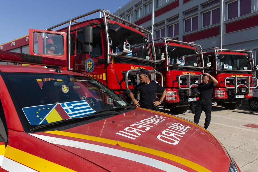 Romanian firefighters arrive in Greece for summer wildfire season-Xinhua