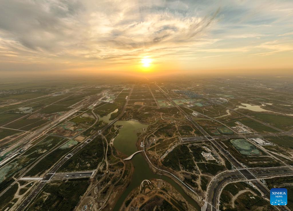 View of Xiong'an New Area in north China's Hebei-Xinhua