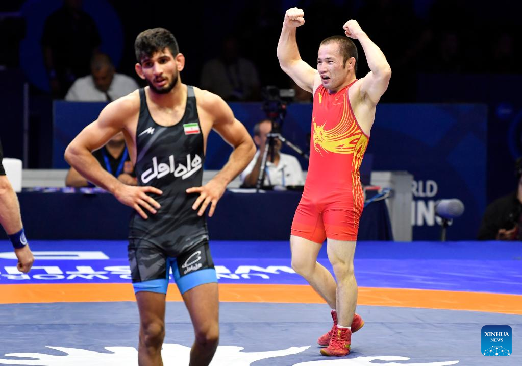 China's Tuo Erbatu wins bronze medal at Wrestling World Championships ...