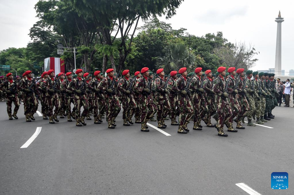 77th anniv. of Indonesian National Army celebrated in Jakarta-Xinhua