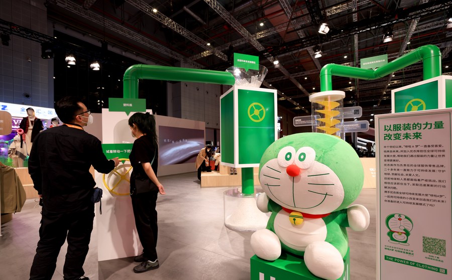 (CIIE) In pics: Green technologies at 5th CIIE-Xinhua