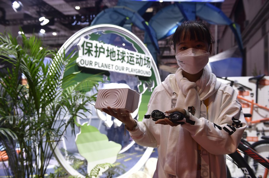 (CIIE) In pics: Green technologies at 5th CIIE-Xinhua