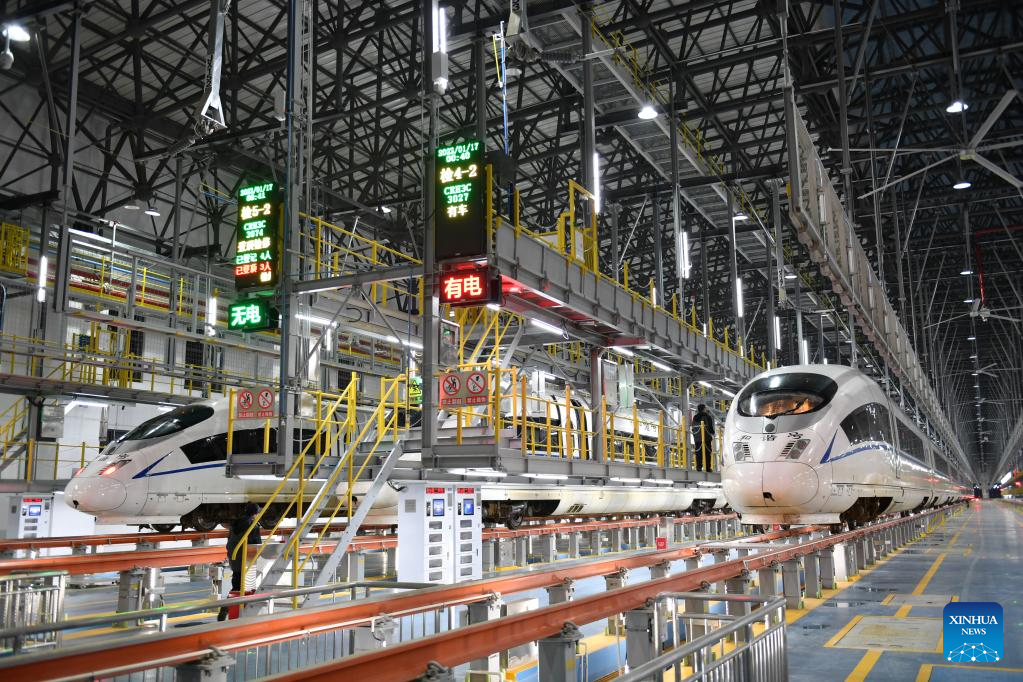 Train maintenance carried out in Changsha during Spring Festival travel ...