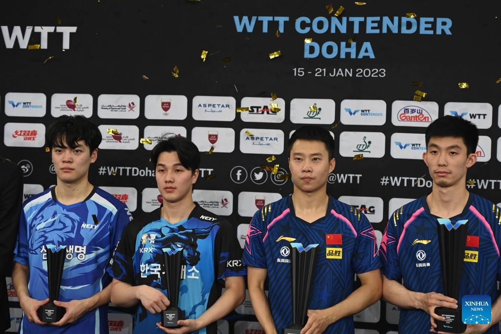 WTT contender Doha 2023: men's doubles final match-Xinhua