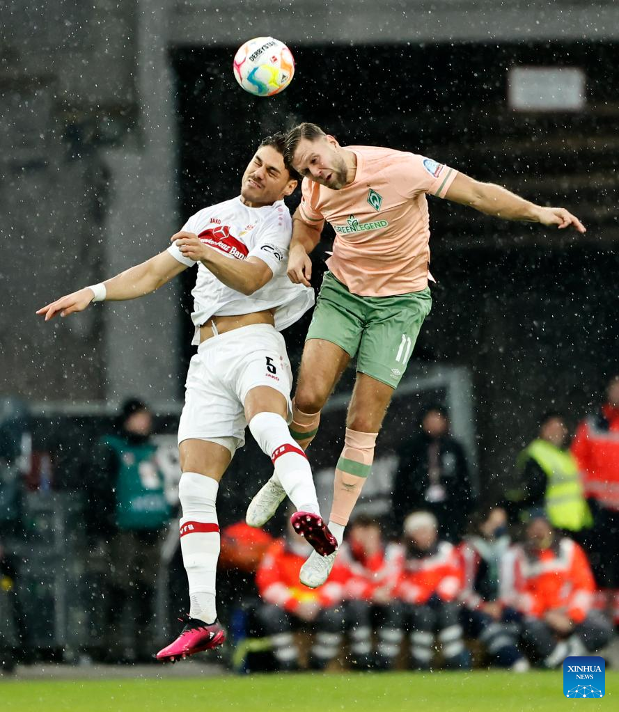 Bundesliga match: Stuttgart vs. Bremen -Xinhua
