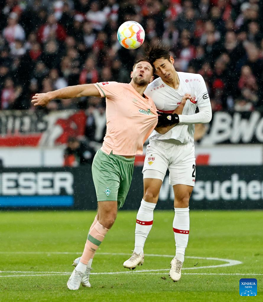Bundesliga match: Stuttgart vs. Bremen -Xinhua