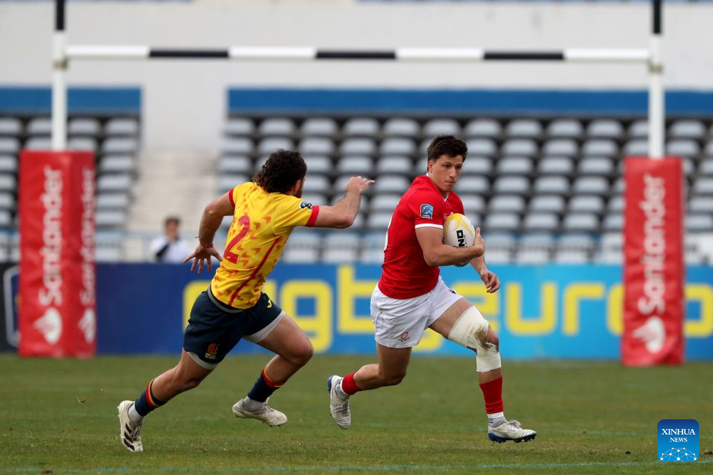 Rugby Europe Championship 2023 semifinal match held in Portugal-Xinhua