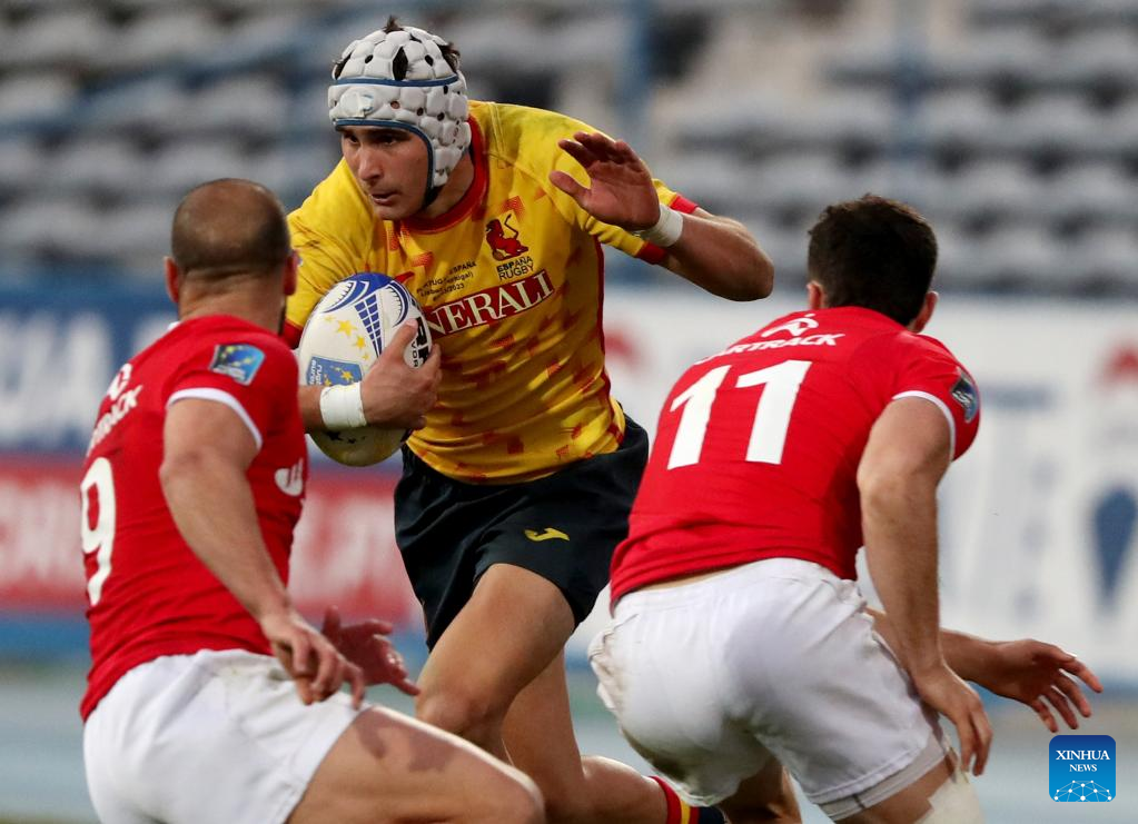 Rugby Europe Championship 2023 semifinal match held in Portugal-Xinhua
