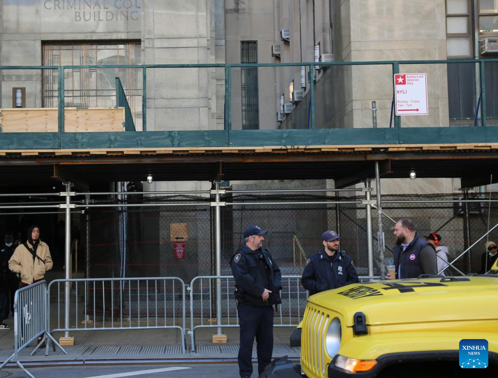 New York beefs up security measures amid uncertainties over Trump case ...