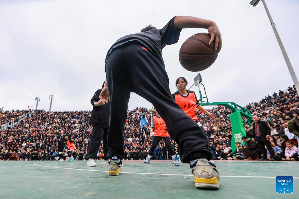 Guizhou's rural basketball games see great enthusiasm-Xinhua