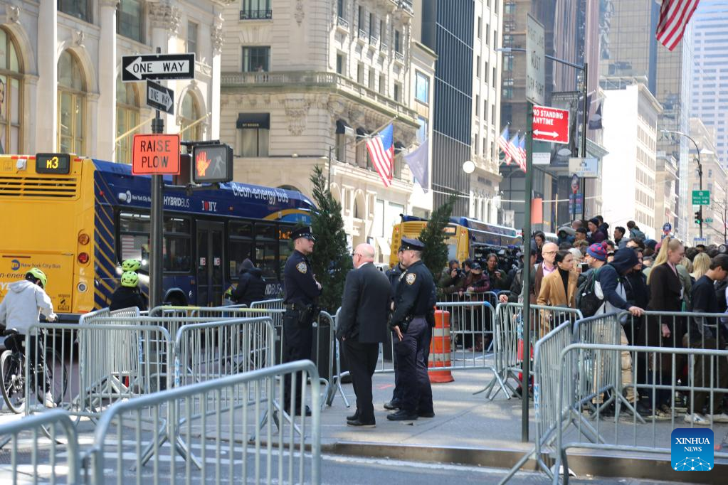 New York braces for possible tensions on Trump arraignment day-Xinhua