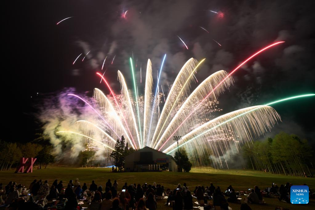 Fireworks show held in Yamanashi, Japan-Xinhua