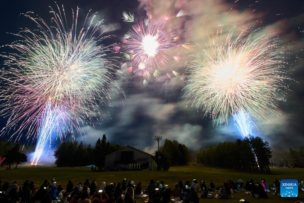Fireworks show held in Yamanashi, Japan-Xinhua