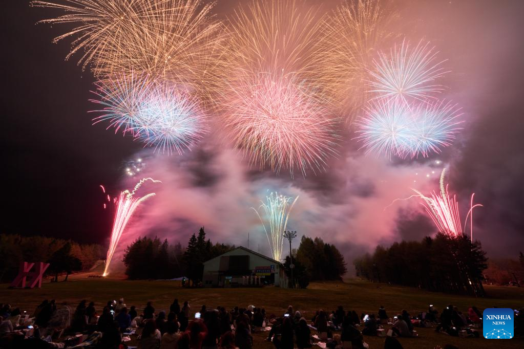 Fireworks show held in Yamanashi, Japan-Xinhua