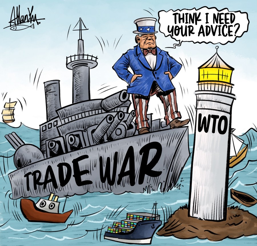 Cartoon: American "rules-based order"?-Xinhua