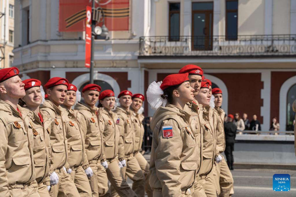 Rehearsal for Victory Day military parade held in Vladivostok, Russia ...