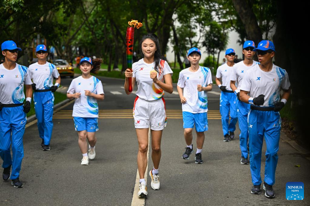 Chengdu Universiade torch relay held in Shenzhen-Xinhua