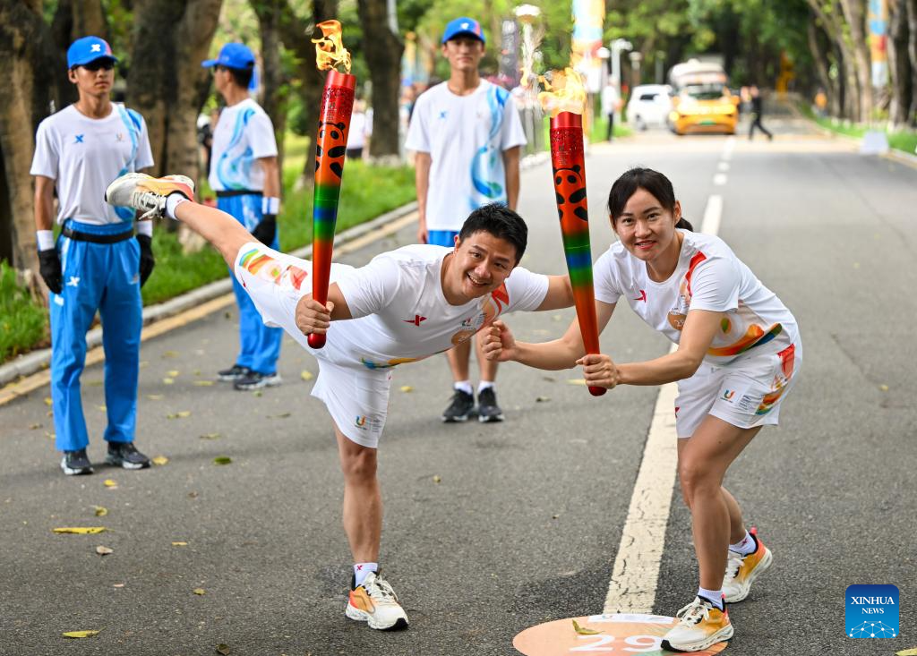Chengdu Universiade torch relay held in Shenzhen-Xinhua