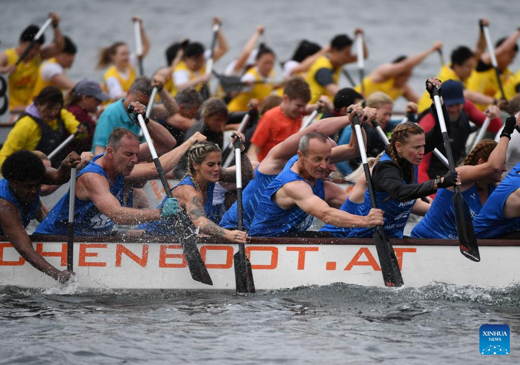 Highlights of 2023 Vienna Danube Dragon Boat Cup-Xinhua