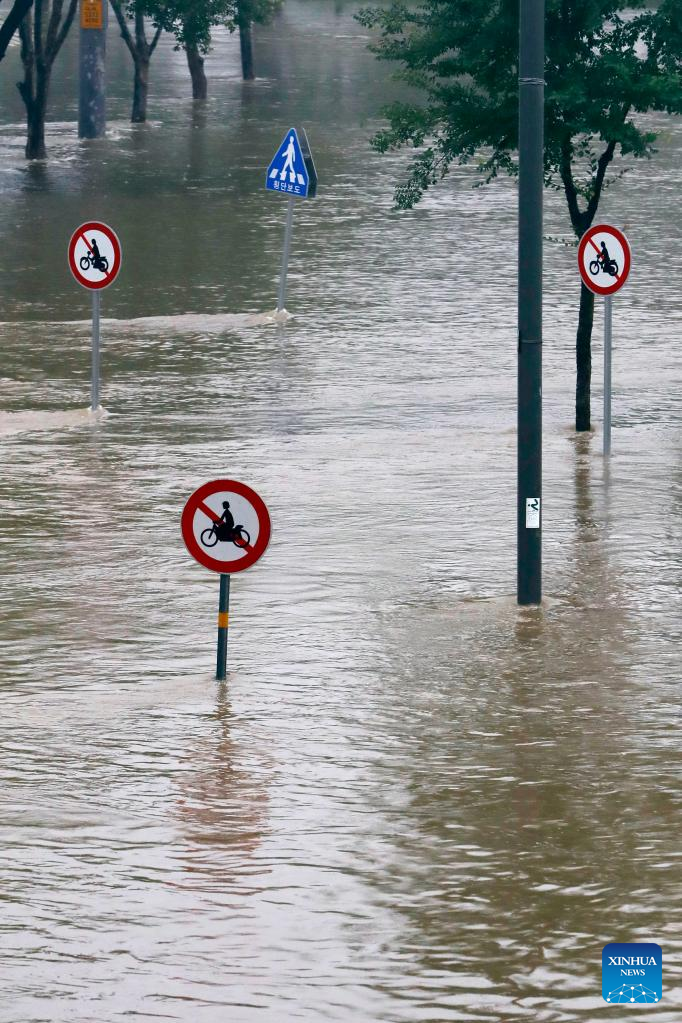 Lasting rainfall hits Seoul, South Korea-Xinhua