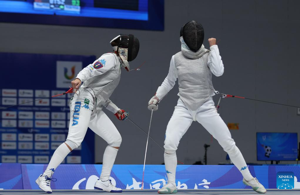 Highlights of fencing matches at Chengdu Universiade -Xinhua
