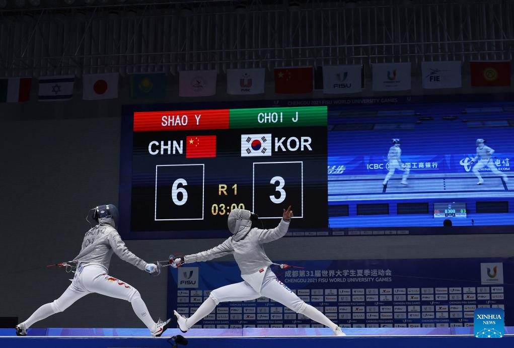 Highlights of fencing competitions at Chengdu Universiade-Xinhua