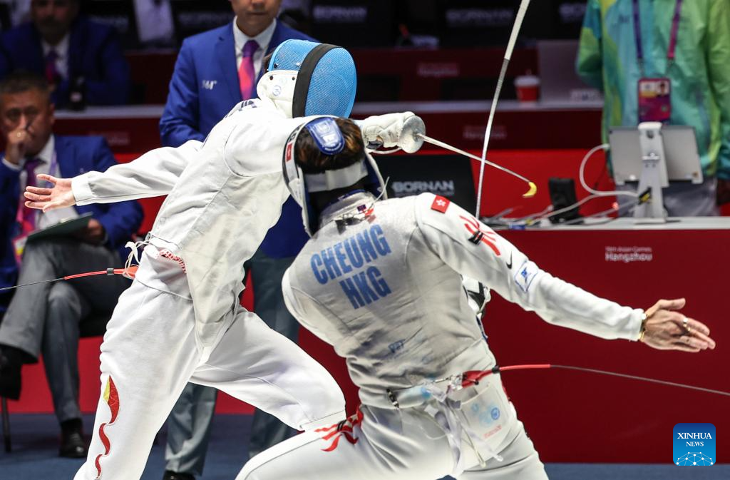 In pics: fencing matches at 19th Asian Games-Xinhua