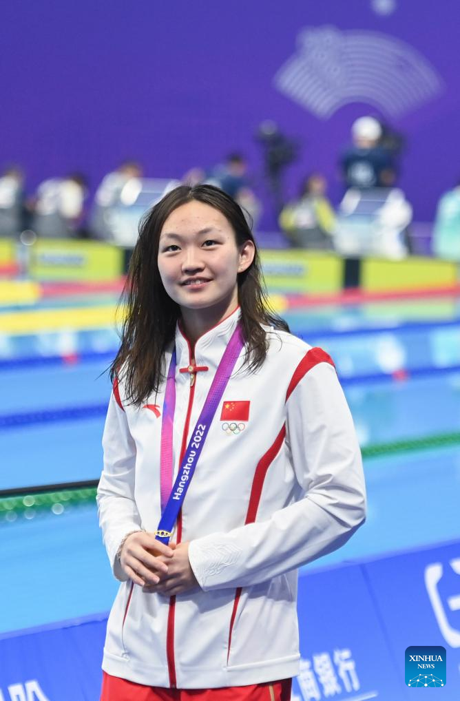 Li Bingjie wins women's 400m freestyle at Hangzhou Asiad-Xinhua