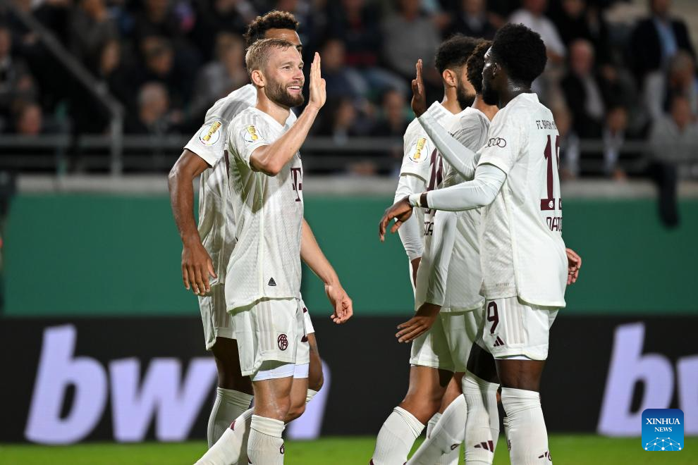 German Cup football match: Preussen Muenster vs. Bayern Munich-Xinhua