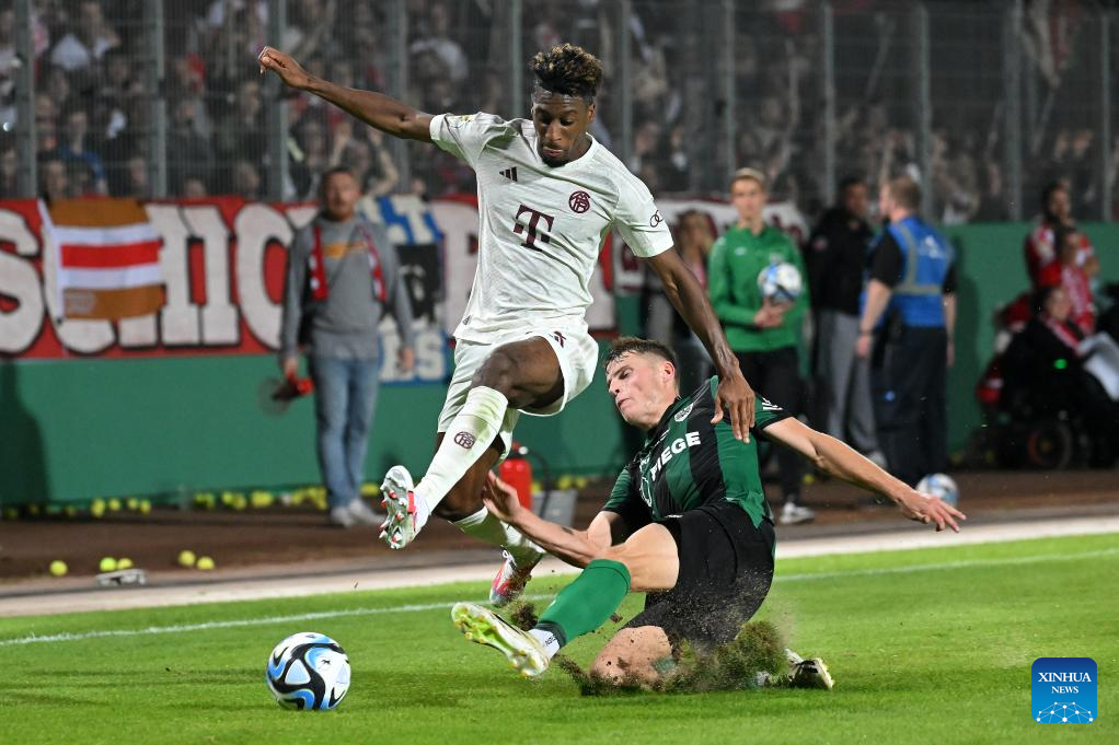 German Cup football match: Preussen Muenster vs. Bayern Munich-Xinhua