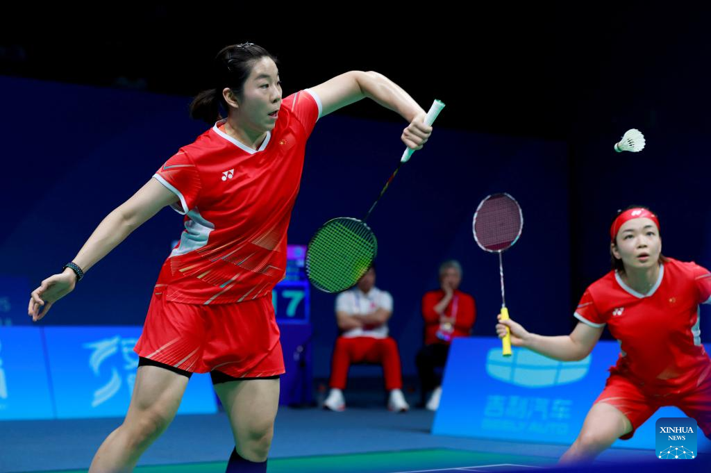 Highlights of Women's Team Match of Badminton at 19th Asian Games-Xinhua