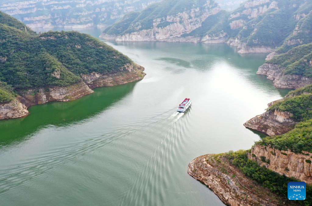 Scenery of canyon on Yellow River in Henan-Xinhua