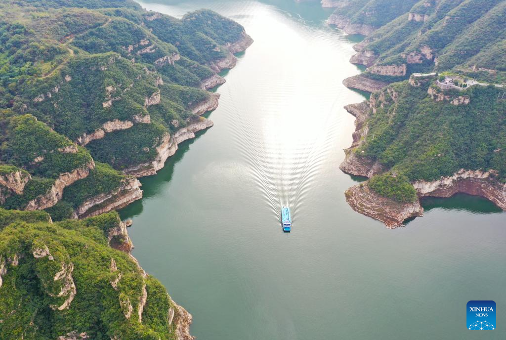 Scenery of canyon on Yellow River in Henan-Xinhua