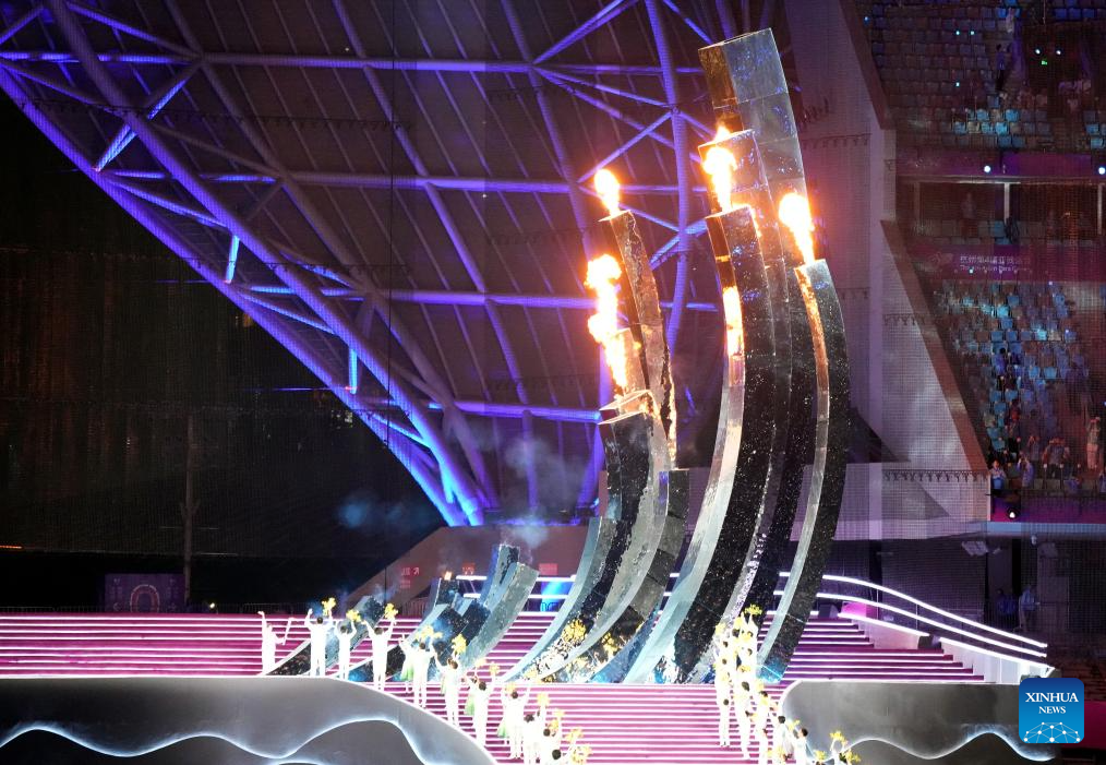Cauldron lit at opening ceremony of 4th Asian Para Games in Hangzhou-Xinhua