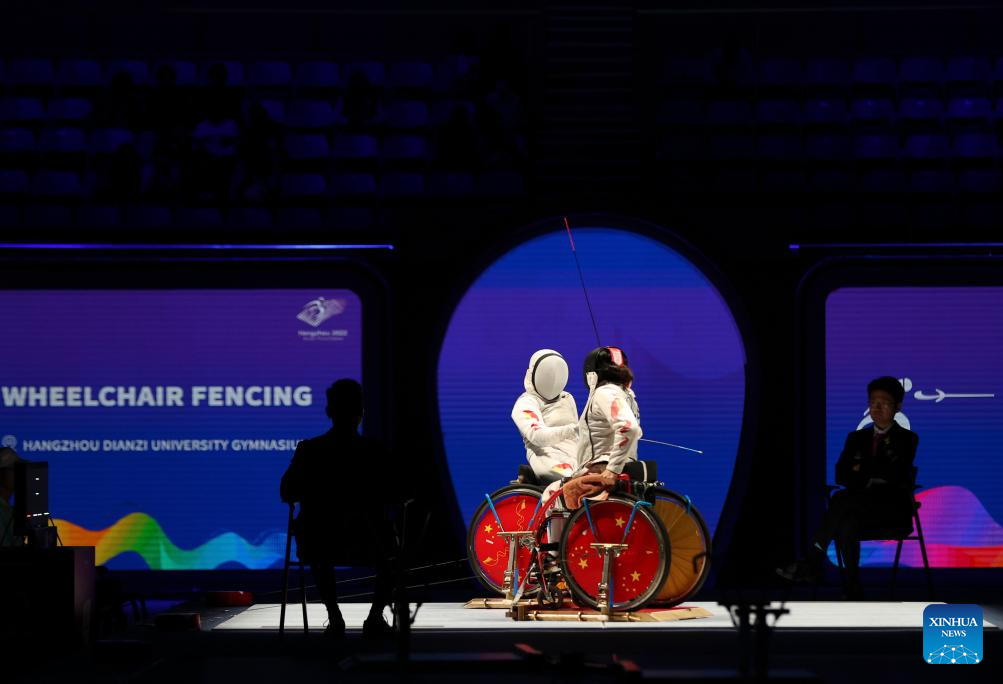 Highlights of wheelchair fencing competitions at 4th Asian Para Games ...