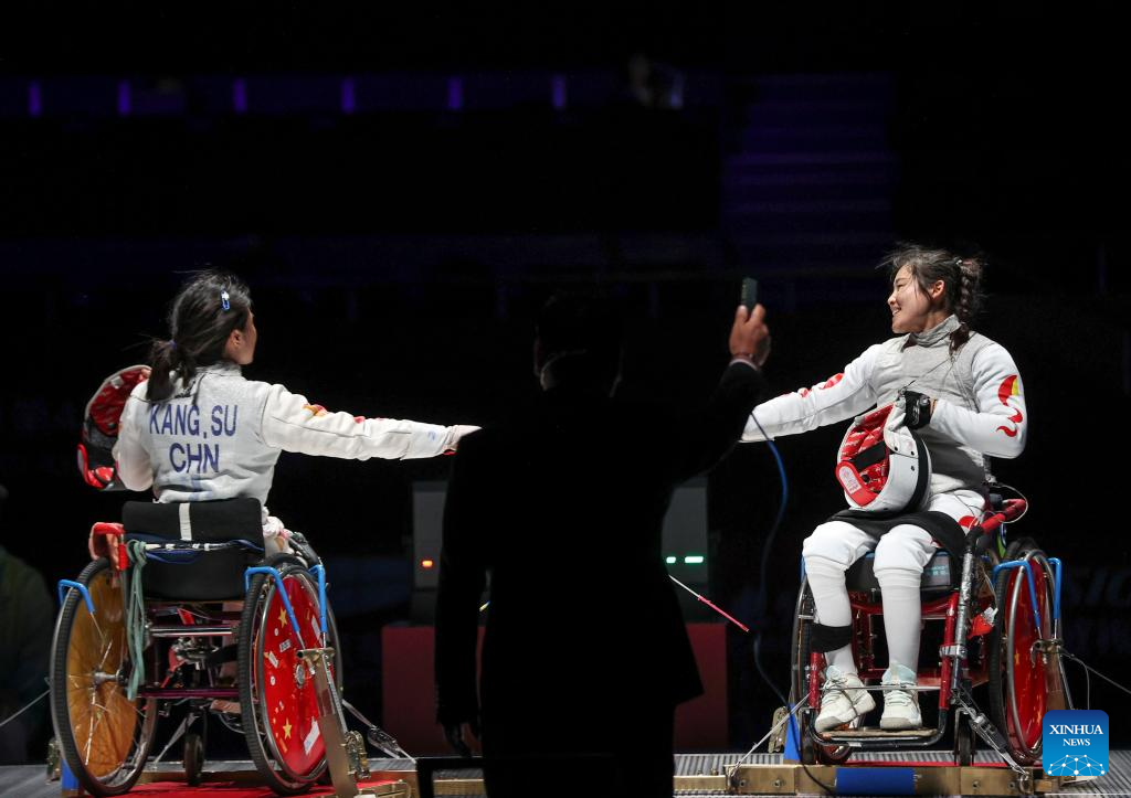 Highlights of wheelchair fencing competitions at 4th Asian Para Games ...