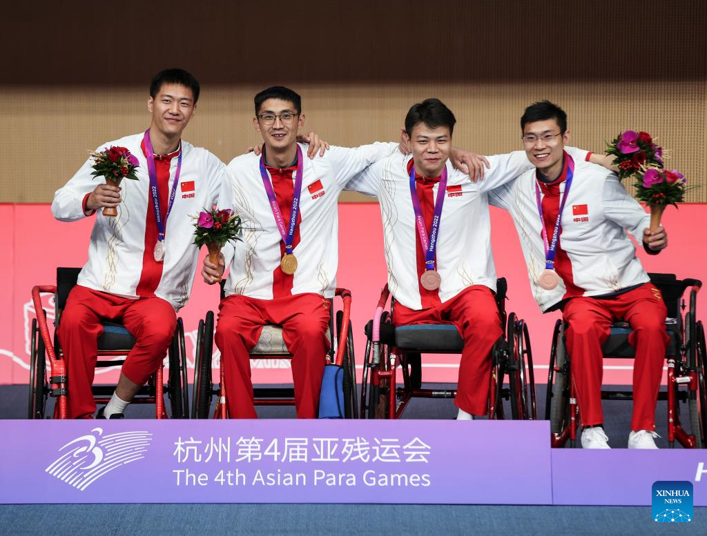 Highlights of wheelchair fencing competitions at 4th Asian Para Games ...