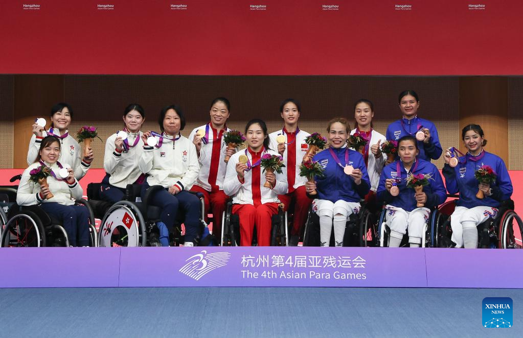 Highlights of wheelchair fencing competitions at 4th Asian Para Games ...